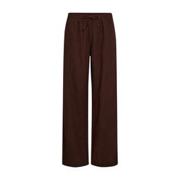 Leinenhose Freequent "FQLAVA-PANT", Damen, Gr. XXL, N-Gr, coffee bean, Web, Obermaterial: 55% Leinen, 45% Viskose, lang, Hosen Leinenhose, Sommerhose aus Leinenmix und mit Kordelzug