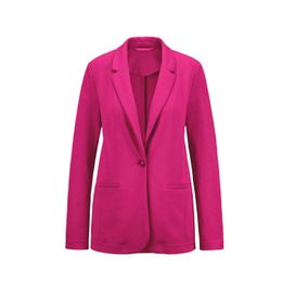 Jackenblazer GOLDNER "Damenblazer mit Reverskragen und Paspeltaschen", Damen, Gr. 38, gr&uuml;n (pink), Obermaterial: 48% Polyamid PA. 40% Viskose CV. 12% Elasthan EL., Gerade, Blazer Jackenblazer, mit formgebenden Teilungsn&auml;hte