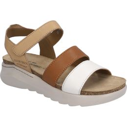 Sandale Josef Seibel "Celine 06, natur-multi", Damen, Gr. 36, beige (natur, multi), Obermaterial: 100% Rindsleder Leather cow., Schuhe Sandale