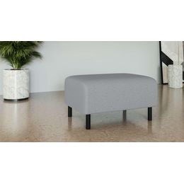 Polsterhocker Home Affaire "Glandine", grau, B:70cm H:44cm T:50cm, 100% Polyester, Hocker, Polsterhocker