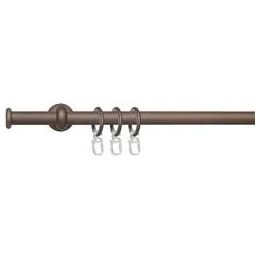 Gardinenstange Liedeco "Esp Endkappe" Gr. 3, braun (rost), L:200cm &Oslash;:16mm, Metall, Gardinenstangen, 1-l&auml;ufig im Fixma&szlig; &Oslash; 16 mm