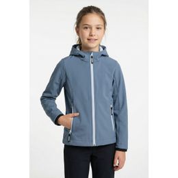 Softshelljacke CMP "KID G JACKET FIX HOOD f&uuml;r Kinder43405465", M&auml;dchen, Gr. 140, space, Softshell, Obermaterial: 96% Polyester, 4% Elasthan. Innenseite: 100% Polyester, hoch geschlossener Ausschnitt, Windstopperb&uuml;ndchen, Jacken Softshelljacke, Atmungsaktiv & Wasserabweisend & Windabweisend,&Uuml;bergangsjacke