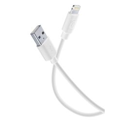 cellularline Lightningkabel "Power Data Cable 1,2 m USB-A / Lightning", wei&szlig;, 120cmcm, Kabel, Lightningkabel