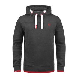 !Solid Kapuzenpullover SOLID "Hoodie SDBenjamin", Herren, Gr. M, grau (med grau m), Web, Obermaterial: 50% Baumwolle CO. 50% Polyester PES., unifarben, Pullover Kapuzenpullover