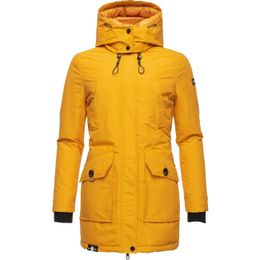 Winterjacke Navahoo "Winterjacke Blizzardstorm", Damen, Gr. S, gelb, Obermaterial: 70% Baumwolle CO. 30% Nylon NY. Obermaterial: Futter: 100% Polyester PES. 100% Polyester PES., Jacken Winterjacke