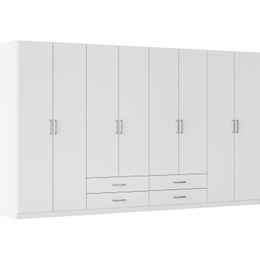 Dreht&uuml;renschrank Rauch "Kleiderschrank Garderobe GAMMA Breiten 91/136/181/226/271/315/360 cm", alpinwei&szlig;, griffe chrom, B:360cm H:210cm T:54cm, Holzwerkstoff, Schr&auml;nke, Dreht&uuml;renschrank, mit Schubladen, verschiedene Griff-Varianten TOPSELLER MADE IN GERMANY