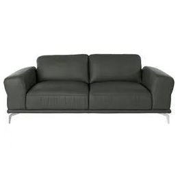 2,5-Sitzer W.Schillig "montanaa", grau (anthrazit z69), B:212cm H:78cm T:94cm, Sofas, mit Metallf&uuml;&szlig;en in Chrom gl&auml;nzend, Breite 212 cm