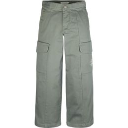 Cargohose Calvin Klein Jeans "CLEAN UTILITY CARGO PANTS", M&auml;dchen, Gr. 8 (128), N-Gr, gr&uuml;n (meteor gr&uuml;n), Web, Obermaterial: 98% Baumwolle, 2% Elasthan, unifarben, regular fit normal, Hosen Cargohose, f&uuml;r Kinder bis 16 Jahre