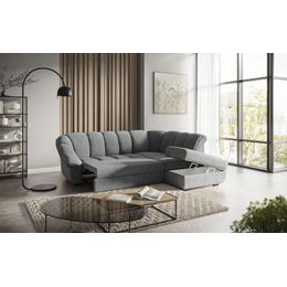 Ecksofa COTTA "Mado, Breite 260 cm", anthrazite, B:260cm H:88cm T:104cm, 100% POLYESTER (PES), Sofas, Ecksofa, verschiedene Sofas individuell kombinierbar