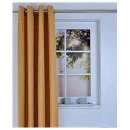 Kutti Vorhang HEINE HOME Gr. 4, gelb (curry), B:140cm H:245cm, Polyester, Gardinen