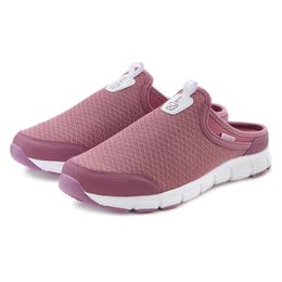 Sneaker Lascana "Slip-On-Sneaker", Damen, Gr. 41, lila (mauve), Obermaterial: 100% Textilmaterial. Decksohle: 100% Textilmaterial. Futter: 100% Textilmaterial. Laufsohle: 100% Synthetik, unifarben, Basic, Schuhe Sneaker, Halbschuh, Freizeitschuh, Sabot, Clogs aus leichtem Mesh-Material