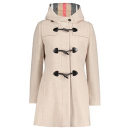 Wolljacke Gil Bret "Dufflecoat mit Kapuze", Damen, Gr. 42, beige (savannah melange), Obermaterial: 70% Wolle WO. 20% Polyester PES. 10% Polyamid PA., Jacken Wolljacke