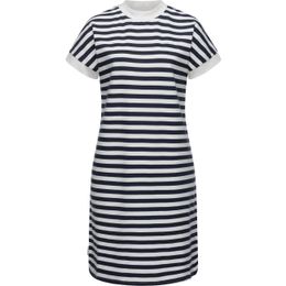 Shirtkleid Ragwear "Sommerkleid Katchi Stripes", Damen, Gr. L, N-Gr, blau (navy), Obermaterial: 80% Baumwolle CO(Bio). 20% Polyester Pol. recyc.., Kleider Shirtkleid