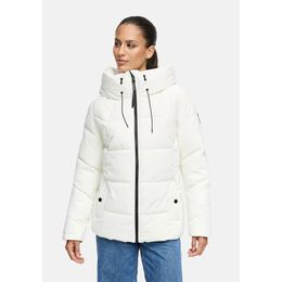 Winterjacke Marikoo "Marikoo Kuscheltatze Damen Winter Steppjacke N077", Damen, Gr. 3XL, wei&szlig; (sanftes wei&szlig;), Obermaterial: 100% Polyester PES., Jacken Winterjacke