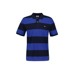Poloshirt Gant "Poloshirt BLOCK STRIPE POLO", Herren, Gr. XXL, blau (blau (royal blau)), Obermaterial: 100% Baumwolle CO., Shirts Poloshirt