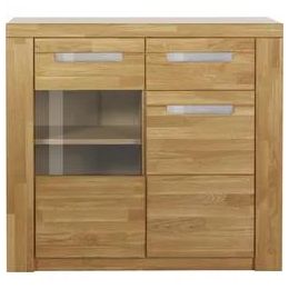 Kommode OTTO HOME "Kolding", braun (eiche teilmassiv), B:100cm H:90cm T:40cm, Holz teilmassiv, Sideboards, Kommode, teilmassiv