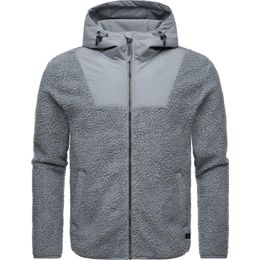 Kapuzensweatjacke Ragwear "Fleecejacke Adar", Herren, Gr. 3XL, grau, Obermaterial: 100% Polyester PES. Futter: 100% Polyester PES., Sweatjacken Kapuzensweatjacke