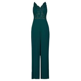 Jumpsuit Vera Mont "Jumpsuit mit Spitze", Damen, Gr. 36, EURO, gr&uuml;n (mystic emerald), Obermaterial: 100% Polyester PES., Overalls Jumpsuit