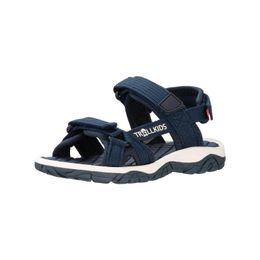 Sandale Trollkids "KIDS OSLOFJORD SANDAL", M&auml;dchen, Gr. 32, blau (navy), Textil, mehrfarbig, Schuhe Sandale