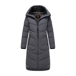 Winterjacke Marikoo "Marikoo Benikoo Damen lange Winterjacke B949", Damen, Gr. XXL, grau (anthrazit), Obermaterial: 92% Nylon NY. 8% Elasthan EL., Jacken Winterjacke