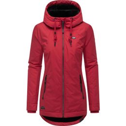 Winterjacke Ragwear "Winterjacke Zuzka Winter", Damen, Gr. XXL, rot (dunkelrot25), Obermaterial: 100% Polyester PES. Obermaterial: Futter: 100% Polyester PES. 100% Polyester PES., Jacken Winterjacke