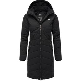 Steppmantel Ragwear "Steppmantel Dizzie Coat", Damen, Gr. L, schwarz, Obermaterial: 100% Polyester PES. Obermaterial: Futter: 100% Polyester PES. 100% Polyester PES., M&auml;ntel Steppmantel