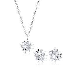 Ohrring und Ketten Set Elli "Schmuckset Elli Schmuckset Edelweiss Tracht 925 Silber" Gr. 40, silber, Schmuck_Sets, Damen, Blacklist, Silber 925 (Sterlingsilber), Ohrring und Ketten Set