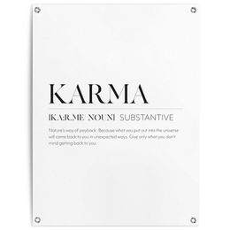Poster Reinders "Karma", schwarz (farbe bild(er): schwarz, wei&szlig;), B:60cm H:80cm T:0,1cm, Leinwand, Bilder, Poster, Outdoor f&uuml;r Garten oder Balkon