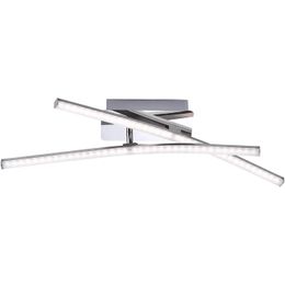 JUST LIGHT LED Deckenleuchte "SIMON", silber (silberfarben), 2, H: 10cm, 1 Stk., Leuchten, LED Deckenlampe, LED Deckenleuchte
