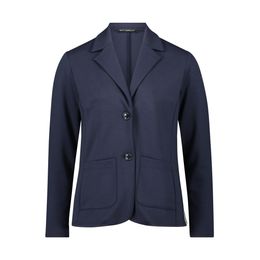 Kurzblazer Betty Barclay "Kurzblazer mit aufgesetzten Taschen", Damen, Gr. 46, blau (dunkelblau), Obermaterial: 48% Viskose CV. 47% Polyester PES. 5% Elasthan EL., Blazer Kurzblazer