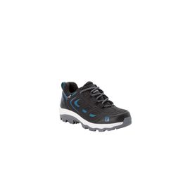 Wanderschuh Jack Wolfskin "VOJO TEXAPORE LOW K", Jungen, Gr. 32, blau (anthrazit, blau), Synthetik, Textil, Schuhe Wanderschuh, wasserdicht, Trekkingschuh