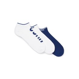Sneakersocken HUGO UNDERWEAR "3P AS LOGO CC", Herren, Gr. 39-42, navy 410, Baumwollmischung, Socken Sneakersocken, mit Logodetails