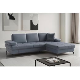 Sit & More Ecksofa SIT & MORE "Morris Jubi, Recamiere, Breite 247 cm", graublau, B:247cm H:83cm T:171cm, Sofas, Ecksofa, mit Armteilfunktion,, wahlweise mit Schlaffunktion