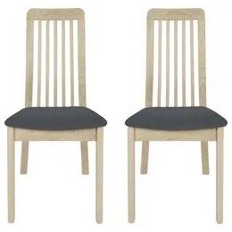 Esszimmerstuhl HAMMEL FURNITURE "Findahl by Hammel Line", grau (anthrazit), B:52cm H:100cm T:52cm, Massivholz, Stoff, St&uuml;hle, Esszimmerstuhl, 2er Set, Massivholz, gepolsterte Sitzfl&auml;che, versch. Farbvarianten