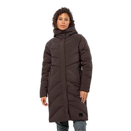 Daunenmantel Jack Wolfskin "MARIENPLATZ COAT W RDS", Damen, Gr. S (36), peat, Obermaterial: 87% Polyamid, 13% sonstige Fasern. Futter: 100% Polyester. F&uuml;llung: 90% Entendaune, 10% sonstige Fasern, M&auml;ntel Daunenmantel