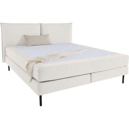 Bett "ERIK Boxbett mit Bonnell-/Taschen-Federkernmatratze, Breite 160/180cm", creme, B:200cm H:113cm L:209cm, 100% Polyester, LeGer Home by Lena Gercke, Betten, Bett, wahlweise H&auml;rtegrad der Matratze H2/H3/H4, Polsterbett mit/ohne Topper