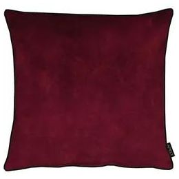 Dekokissen Apelt "Ruby" Gr. 2, rot (bordeaux, unifarben), B:45cm H:5cm L:45cm, Polyester, Dekokissen_Sitzkissen_Kissenh&uuml;llen, Kissenh&uuml;lle mit F&uuml;llung, 1 St&uuml;ck