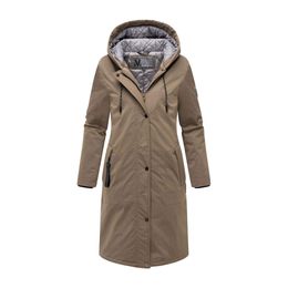 Winterjacke Marikoo "Marikoo Ledalaa Damen Winterjacke N035", Damen, Gr. S, grau (stone braun), Obermaterial: 55% Polyester PES. 45% Nylon NY., Jacken Winterjacke