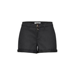 Chinoshorts oxmo "Chinoshorts OXPiera", Damen, Gr. 44, N-Gr, grau (ebony), Obermaterial: 98% Baumwolle CO. 2% Elasthan EL., Hosen Chinoshorts