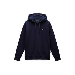 Sweatshirt Napapijri "Sweatshirt BALIS HOOD", Herren, Gr. XXL, blau (dunkelblau), Obermaterial: 80% Baumwolle CO. 20% Polyester PES., Sweatshirts Sweatshirt