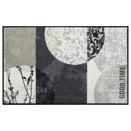 Fu&szlig;matte Salonloewe Gr. 1, grau (anthrazit, ecru), B:50cm H:7mm L:75cm, Polyamid, Teppiche, Fu&szlig;matte
