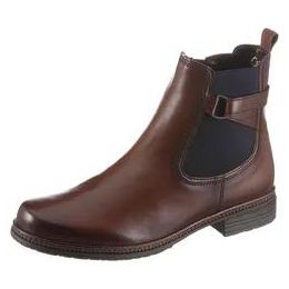Chelseaboots Gabor, Damen, Gr. 38, braun, Elastischer Einsatz, Kalbsleder, used, Schuhe Chelseaboots, Blockabsatz, Stiefelette, Businessmode mit Stretcheinsatz