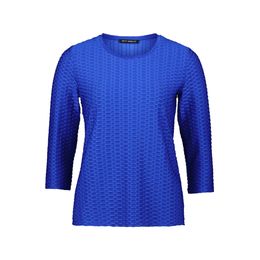 Rundhalsshirt Betty Barclay "Basic Shirt mit Rundhalsausschnitt", Damen, Gr. 38, blau (adria), Obermaterial: 94% Polyester PES. 6% Elasthan EL., Shirts Rundhalsshirt