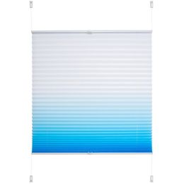 Plissee Liedeco "Farbverlauf" Gr. 2, blau (azur), B:60cm H:130cm, Obermaterial: 100% Polyester, Plissees, Plissee