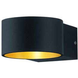 Trio LEUCHTEN LED Wandleuchte "LACAPO", gold (schwarz, goldfarben), 1, H: 6cm, 1 Stk., Leuchten, Up and Down Beleuchtung, LED Wandleuchte