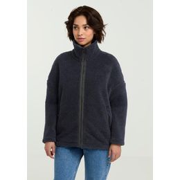 Fleecejacke Jack Wolfskin "STONE LITE JKT W", Damen, Gr. XXL (48), blau (schwarznavy), Obermaterial: 100% Polyester. Futter: 100% Polyester, Jacken Fleecejacke