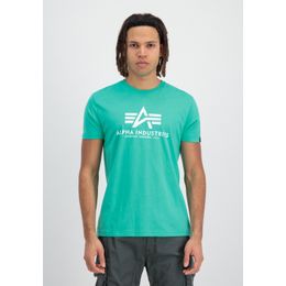 T-Shirt Alpha Industries "Basic T-Shirt BL", Herren, Gr. S, gr&uuml;n (atomic gr&uuml;n), Obermaterial: 100% Baumwolle, Shirts T-Shirt