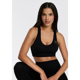 Sport-Bustier XTREME SOCKSWEAR, Damen, Gr. S, N-Gr, schwarz, Obermaterial: 92% Polyamid, 8% Elasthan, unifarben, eng, BHs Sport-Bustier, mit herausnehmbaren Cups