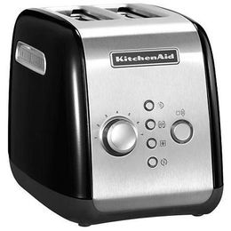 KitchenAid Toaster "5KMT221EOB Onyx Black", schwarz (onyx schwarz), B:28,6cm H:21cm T:18,4cm, Toaster, Toaster