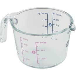 Messbecher Emsa "Prep&Bake", transparent, H:11cm &Oslash;:15,8cm, Glas, Messbecher, Messbecher, doppelte Skalierung f. feste & fl&uuml;ssige Zutaten, Ausgie&szlig;lippe